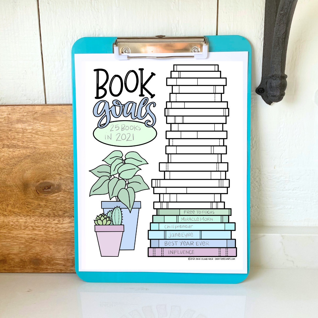 Book Goals - Reading Tracker Set – Debt Free Charts