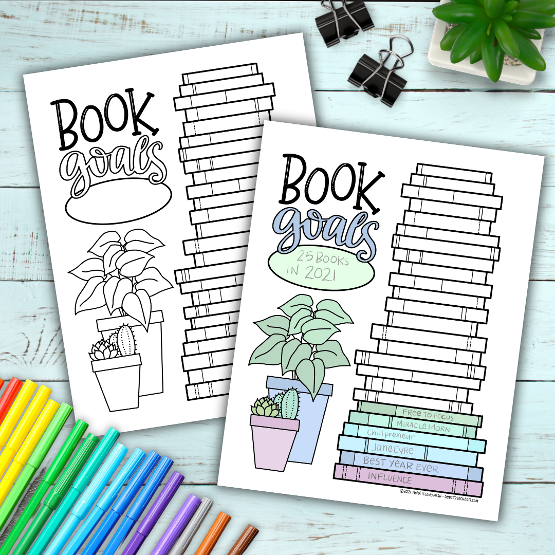 Book Goals - Reading Tracker Set – Debt Free Charts
