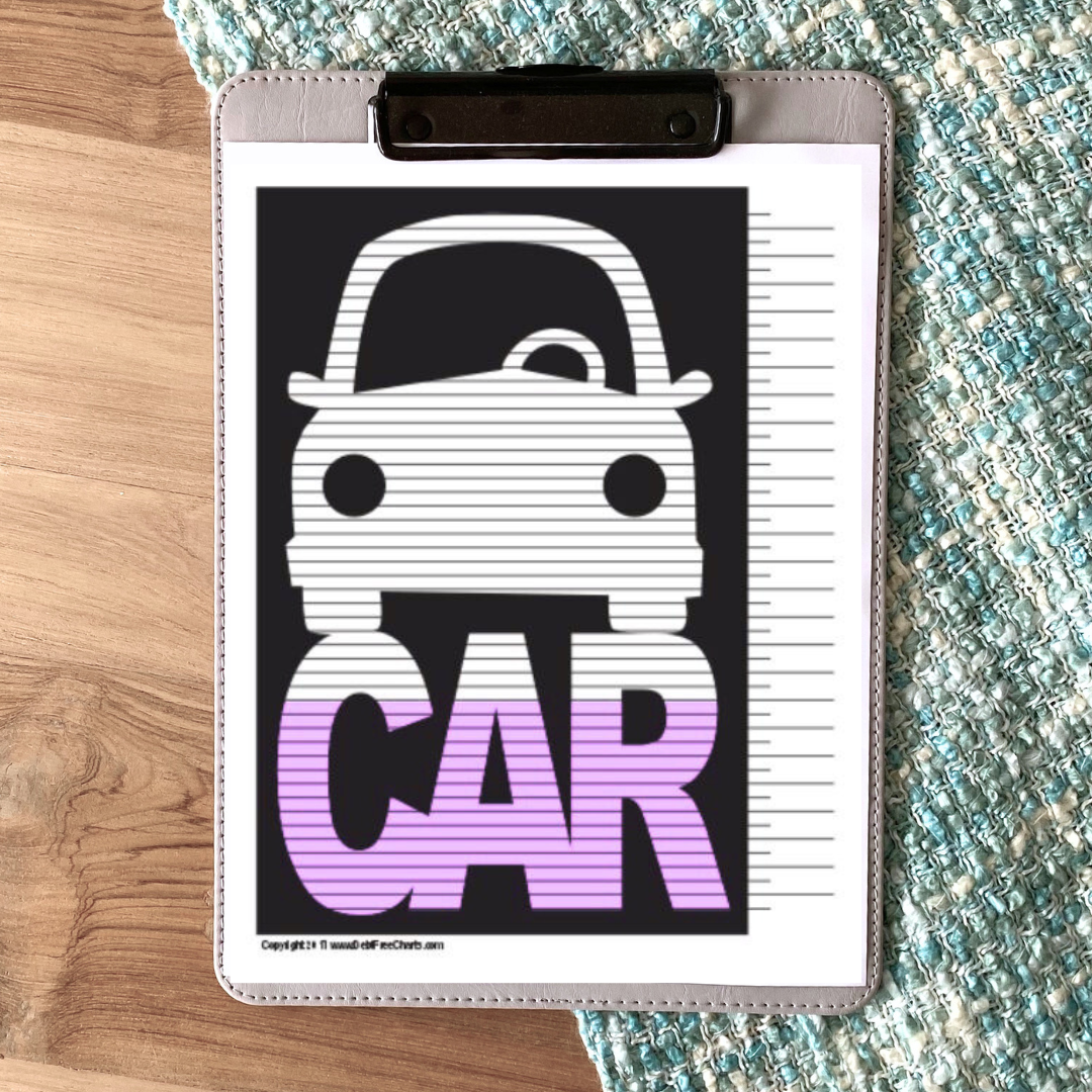Car Savings or Payoff Chart – Debt Free Charts