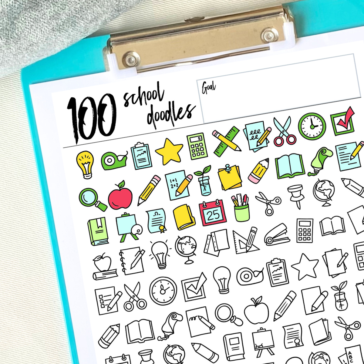 School Days Doodle Tracking Chart – Debt Free Charts