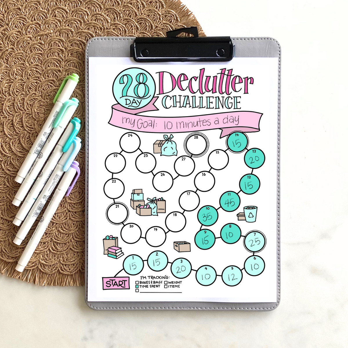 Decluttering Pack – Debt Free Charts