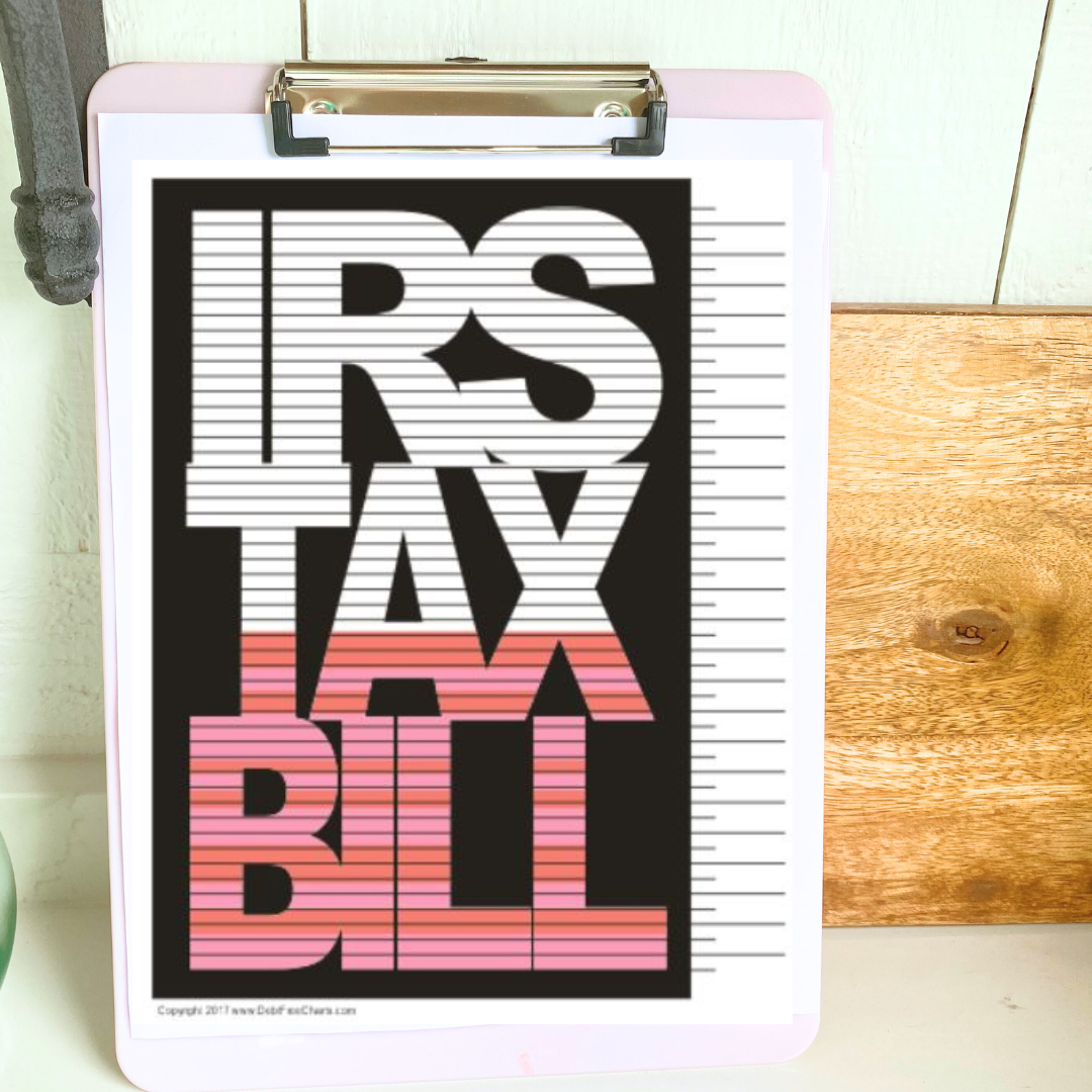 IRS Tax Bill Payoff Chart – Debt Free Charts