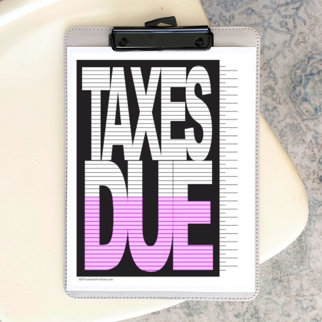 Taxes Due Tracking Chart – Debt Free Charts