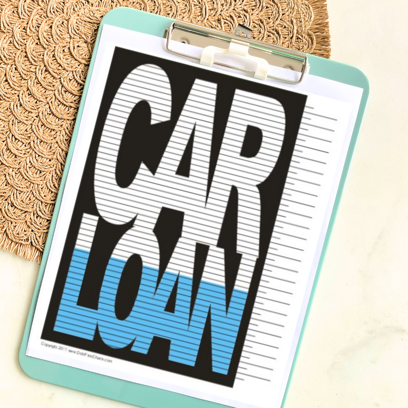 Car Loan Payoff Chart – Debt Free Charts