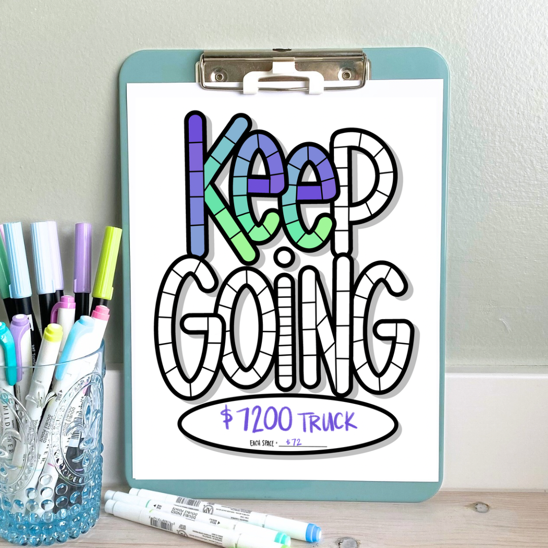 Keep Going - Lettering Tracker – Debt Free Charts