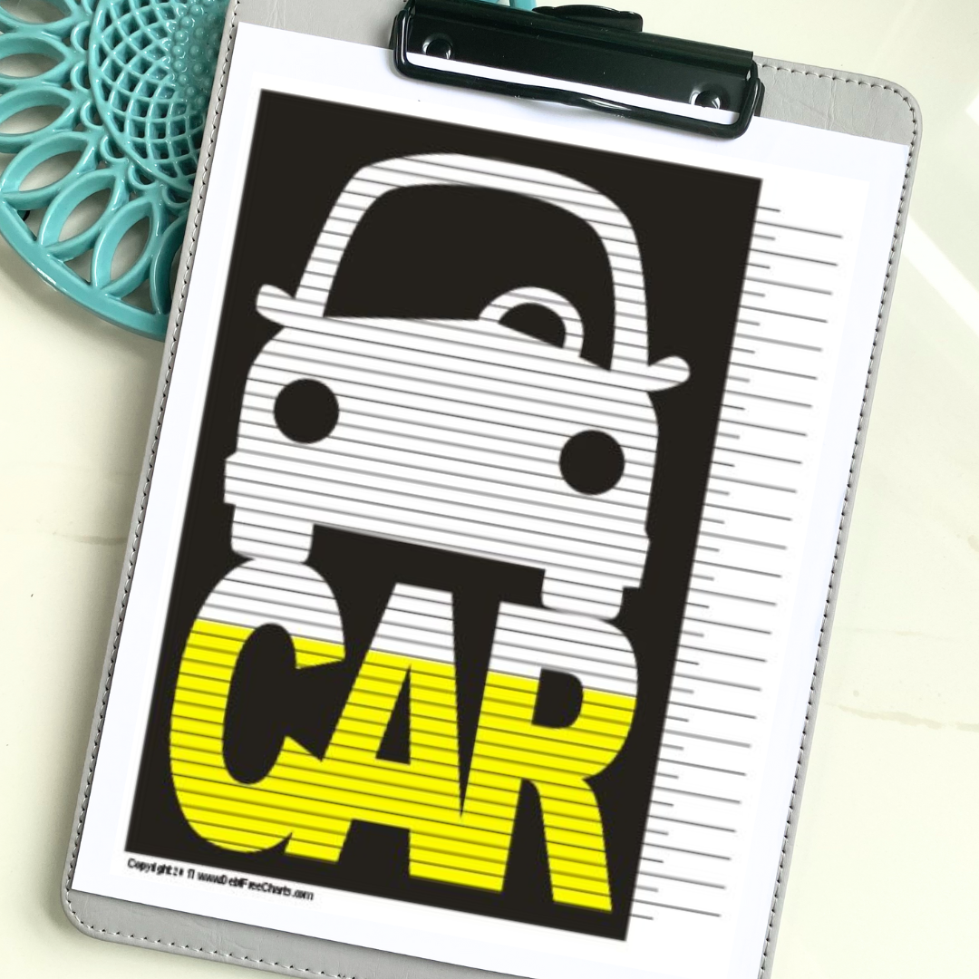 Car Savings or Payoff Chart – Debt Free Charts