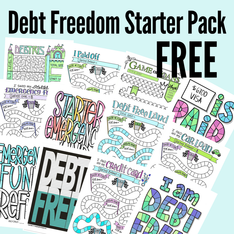 Debt Freedom Starter Pack – Debt Free Charts