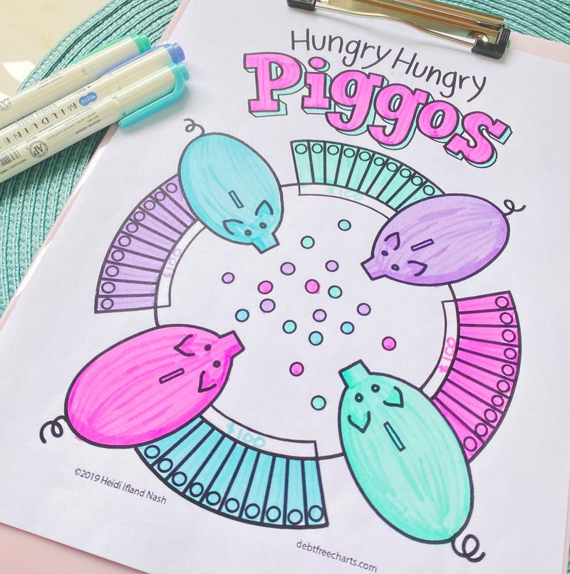 Hungry Hungry Piggos Tracking Chart – Debt Free Charts