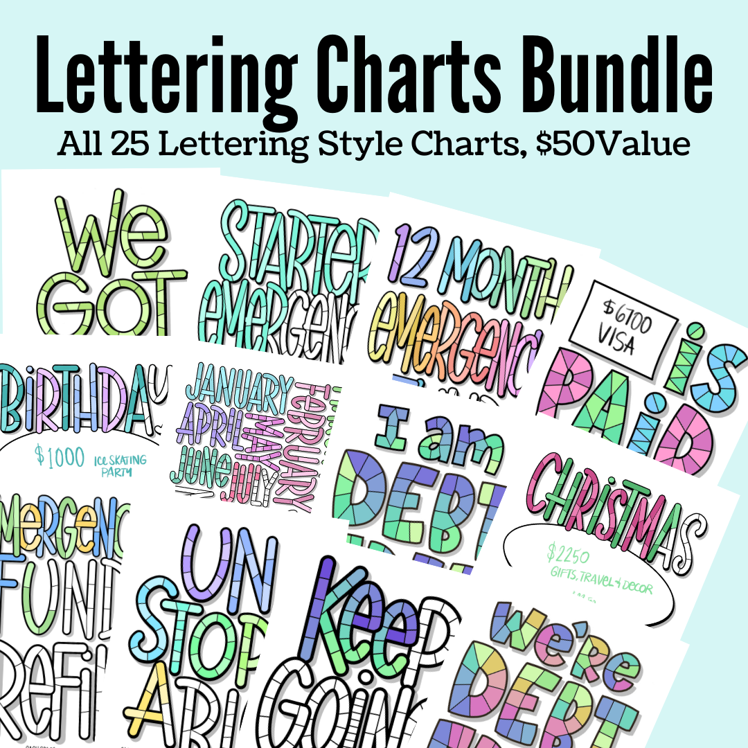 Lettering Charts Bundle – Debt Free Charts