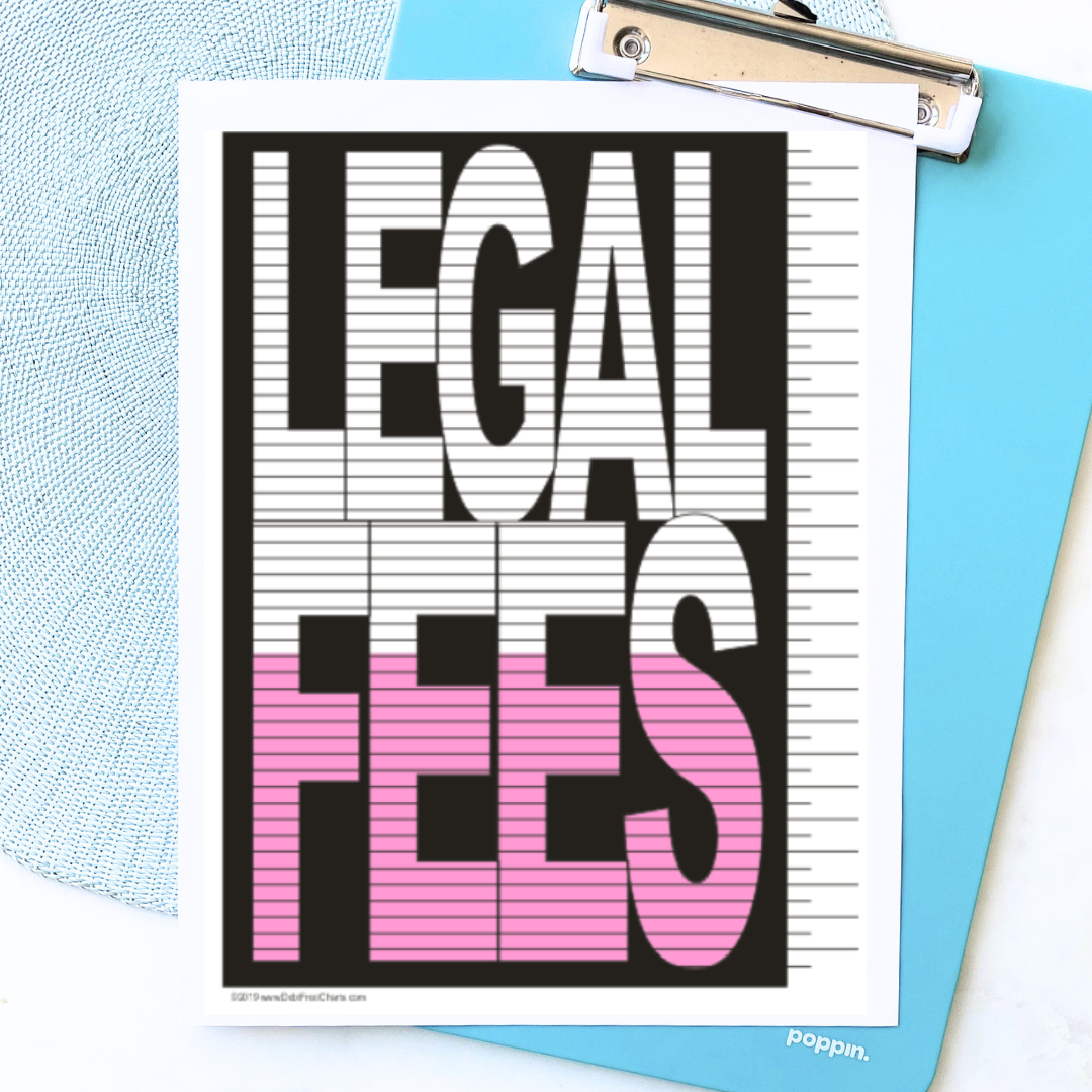 Legal Fees Tracking Chart – Debt Free Charts