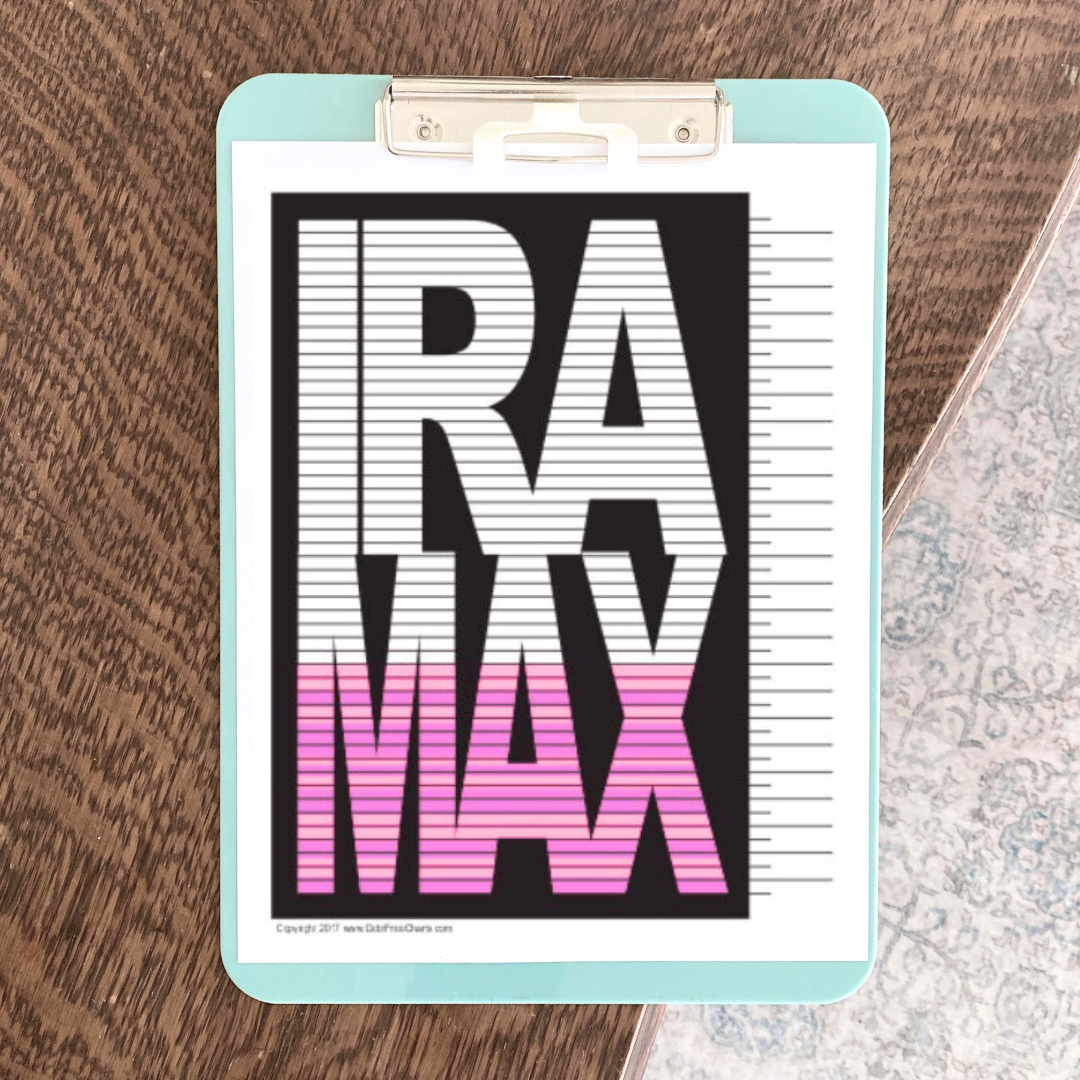 IRA Max Savings Chart – Debt Free Charts