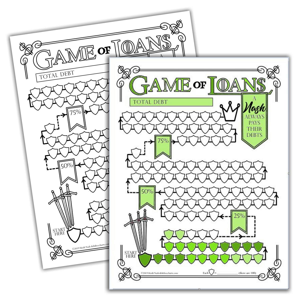 Game of Loans Tracking Chart – Debt Free Charts