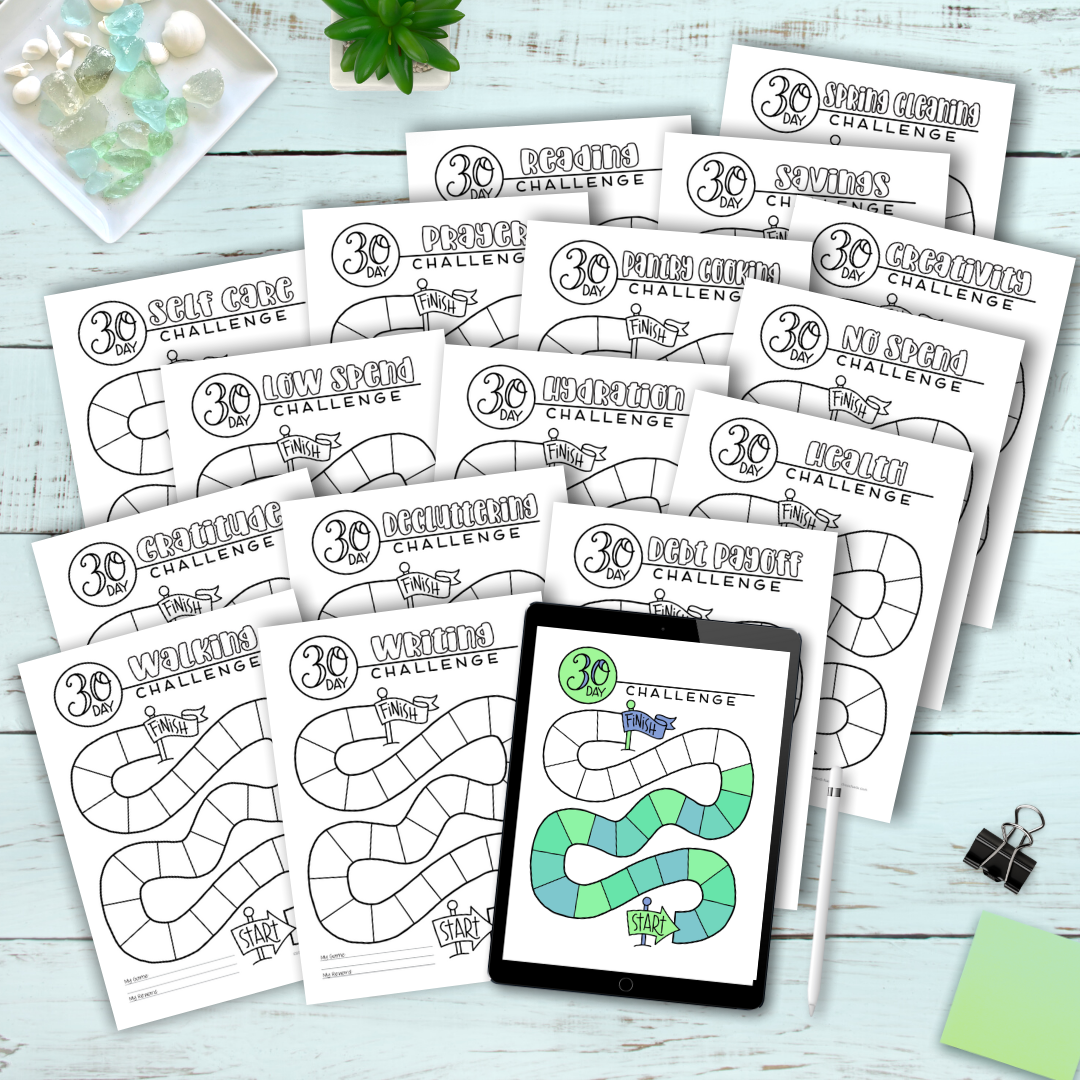 30 Day Challenge Game Set – Debt Free Charts