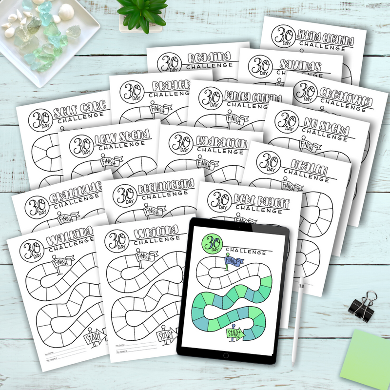30 Day Challenge Game Set – Debt Free Charts