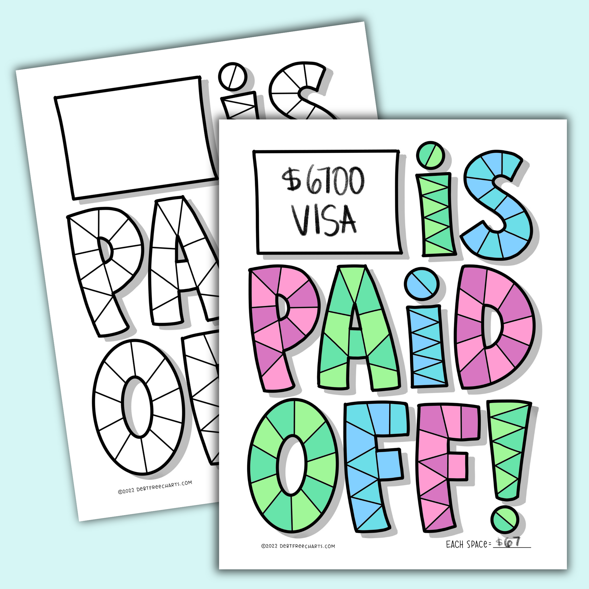 Paid Off! Tracking Chart – Debt Free Charts