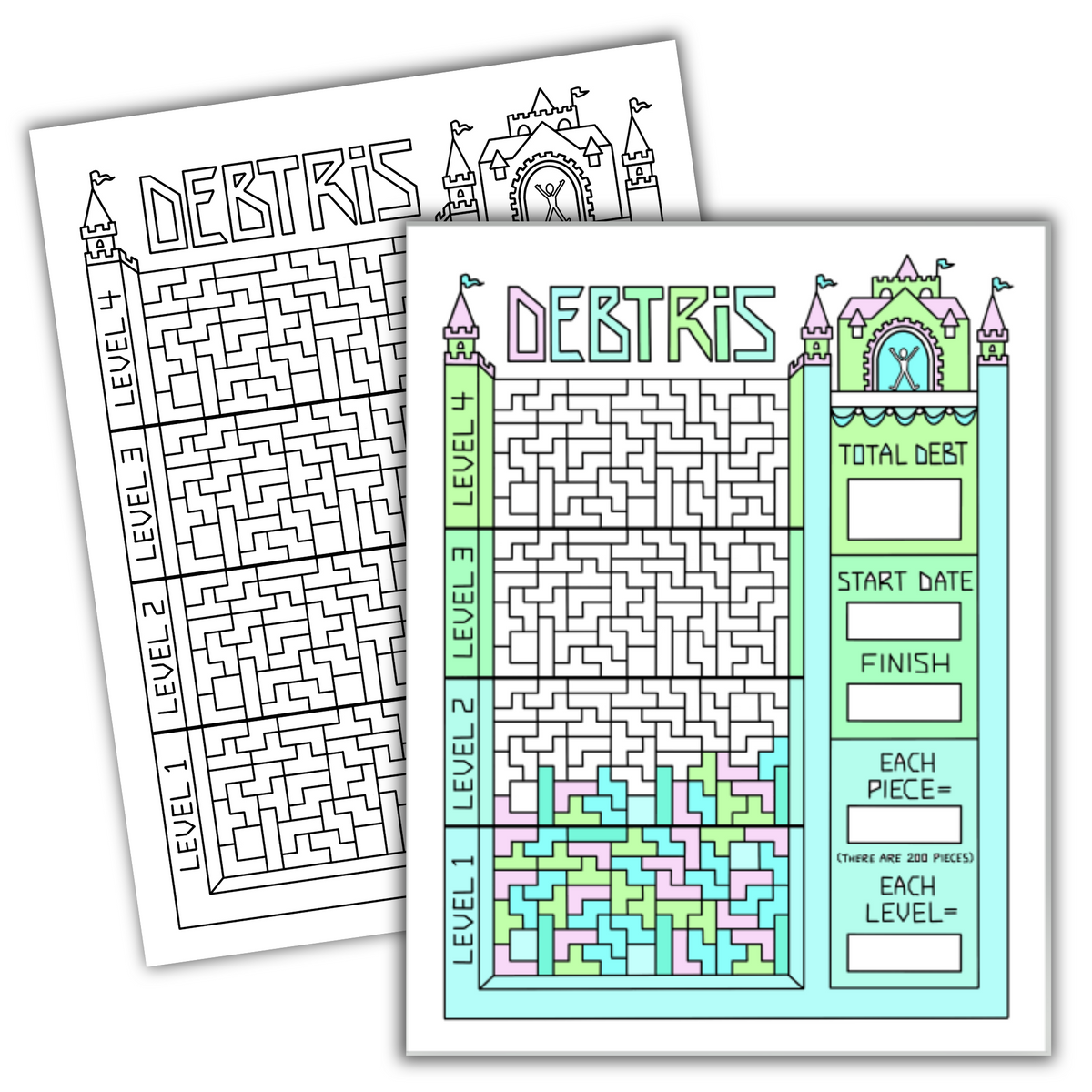 Debtris Tracking Chart – Debt Free Charts