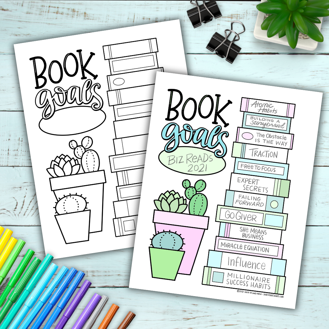 Book Goals - Reading Tracker Set – Debt Free Charts