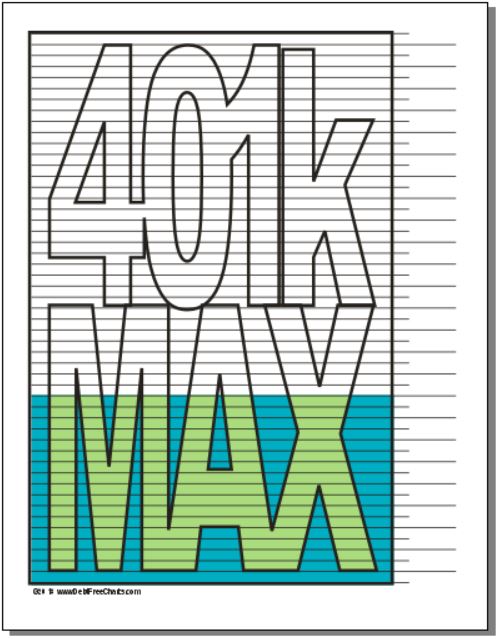 401k Max Savings Chart – Debt Free Charts