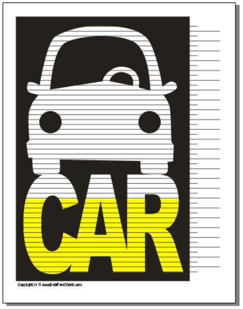 Car Savings or Payoff Chart – Debt Free Charts