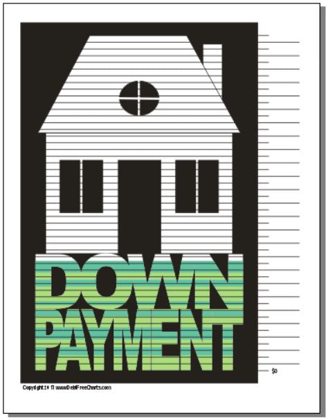 Down Payment Savings Chart – Debt Free Charts