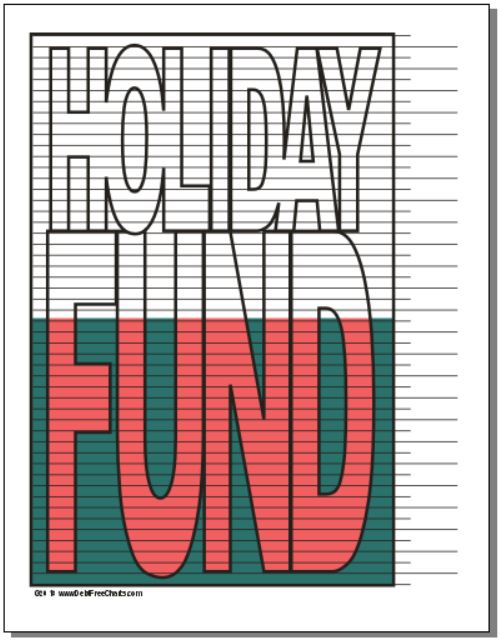 Holiday Savings Fund Chart – Debt Free Charts
