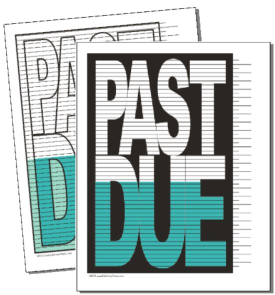 Past Due Tracking Chart – Debt Free Charts