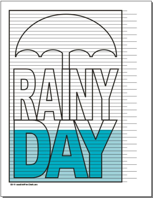 Rainy Day Fund Tracking Chart – Debt Free Charts
