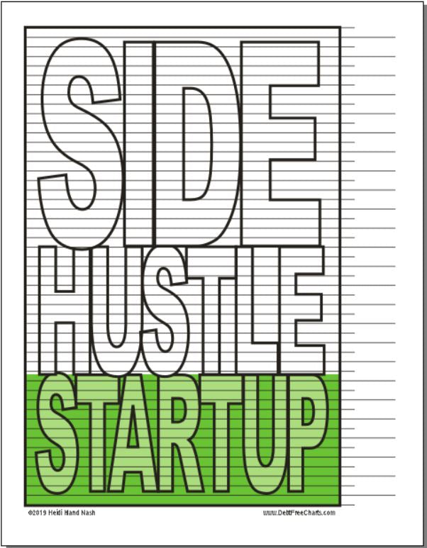 Side Hustle Startup Tracking Chart – Debt Free Charts