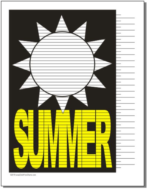 Summer Tracking Chart – Debt Free Charts