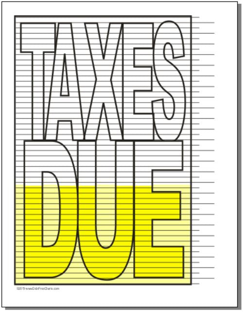 Taxes Due Tracking Chart – Debt Free Charts