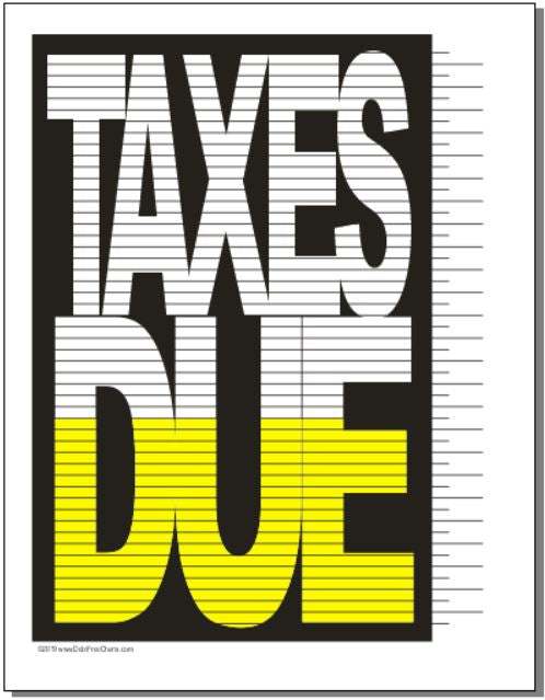 Taxes Due Tracking Chart – Debt Free Charts