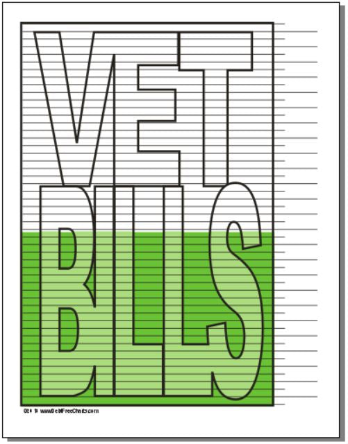 Vet Bills Payoff Chart – Debt Free Charts