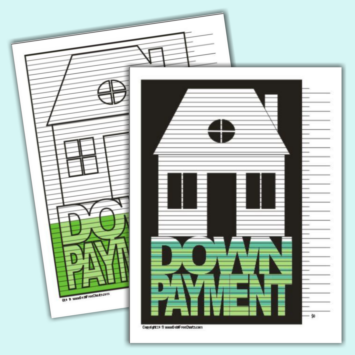 Down Payment Savings Chart – Debt Free Charts