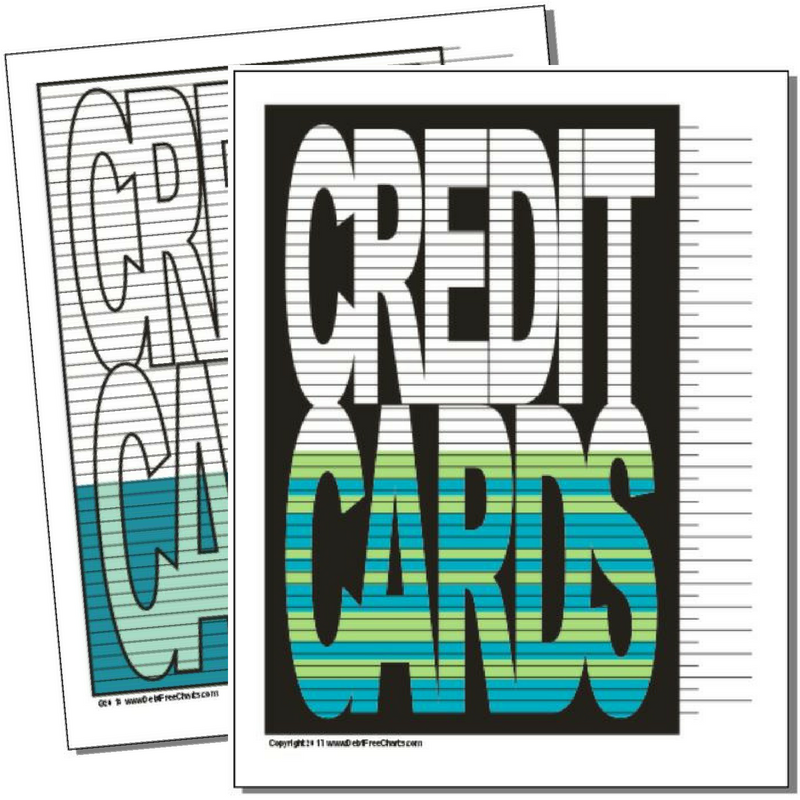 Credit Cards Debt Payoff Chart – Debt Free Charts