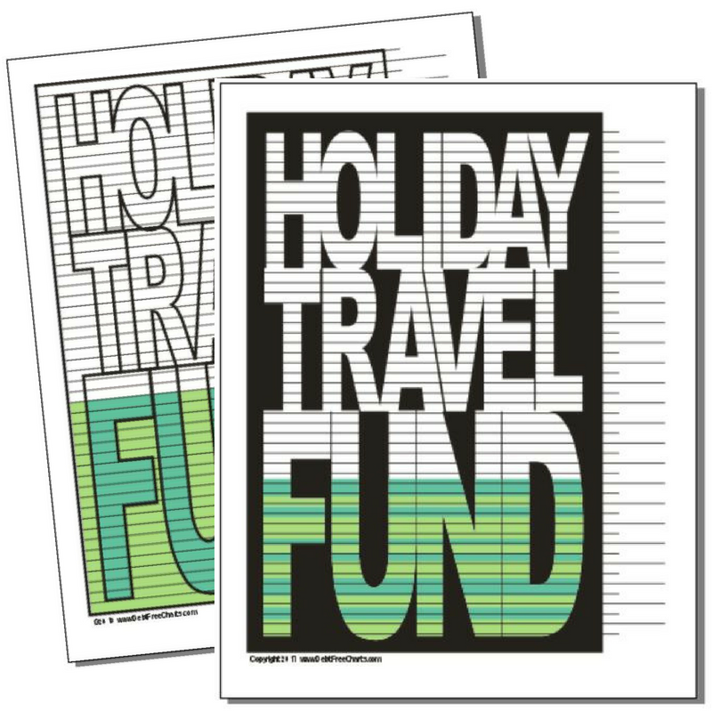 Holiday Travel Savings or Payoff Chart – Debt Free Charts