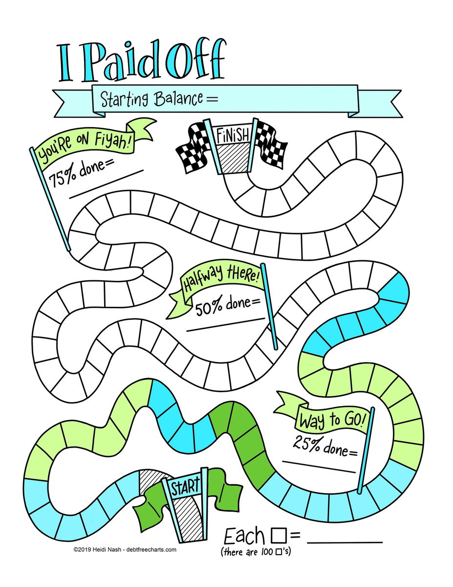 I Paid Off -Blank- Tracking Chart – Debt Free Charts