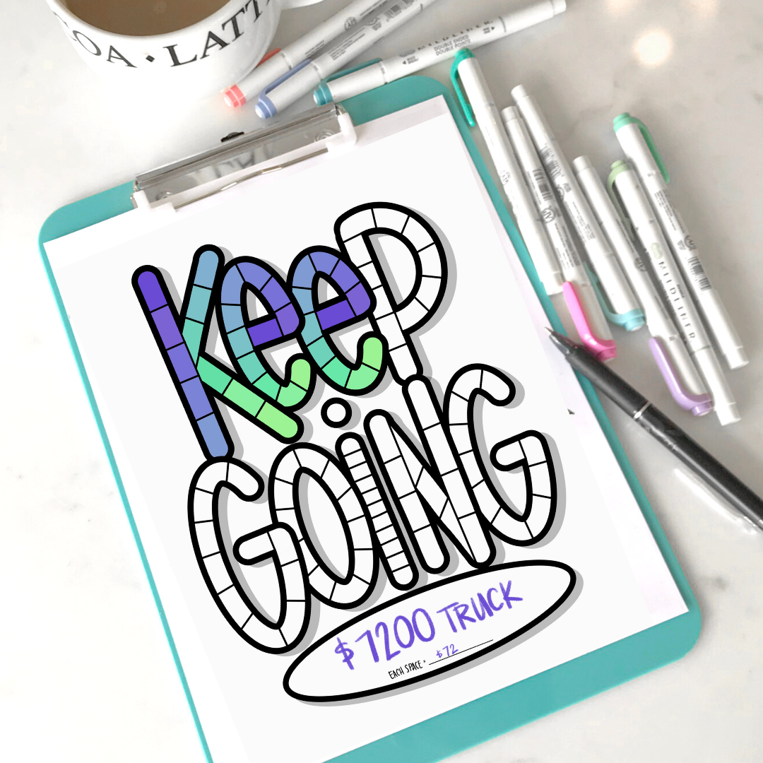 Keep Going - Lettering Tracker – Debt Free Charts