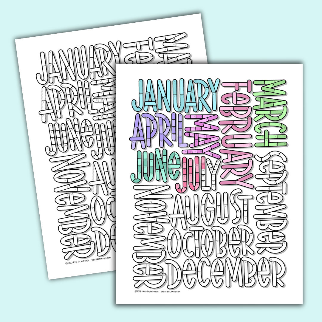 Months of the Year - Lettering Tracker – Debt Free Charts