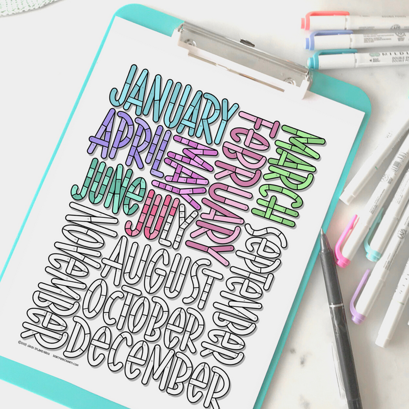 Months of the Year - Lettering Tracker – Debt Free Charts