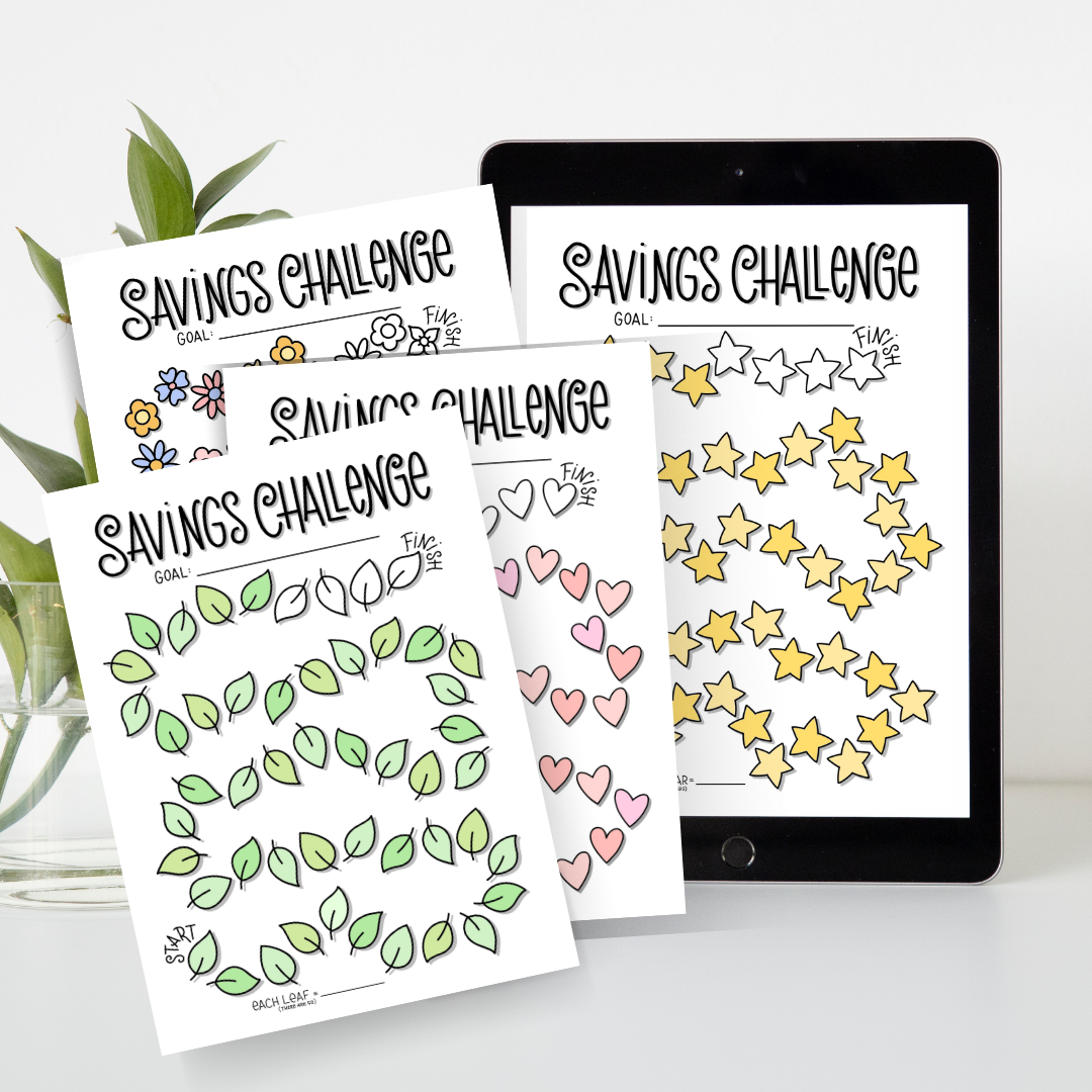 Savings Challenge Game Set – Debt Free Charts