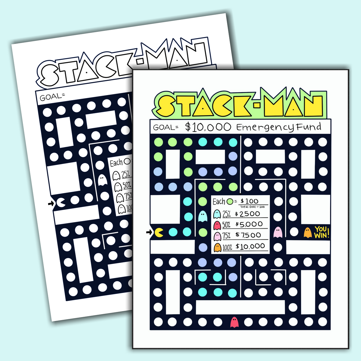 Stack-Man Tracking Chart – Debt Free Charts