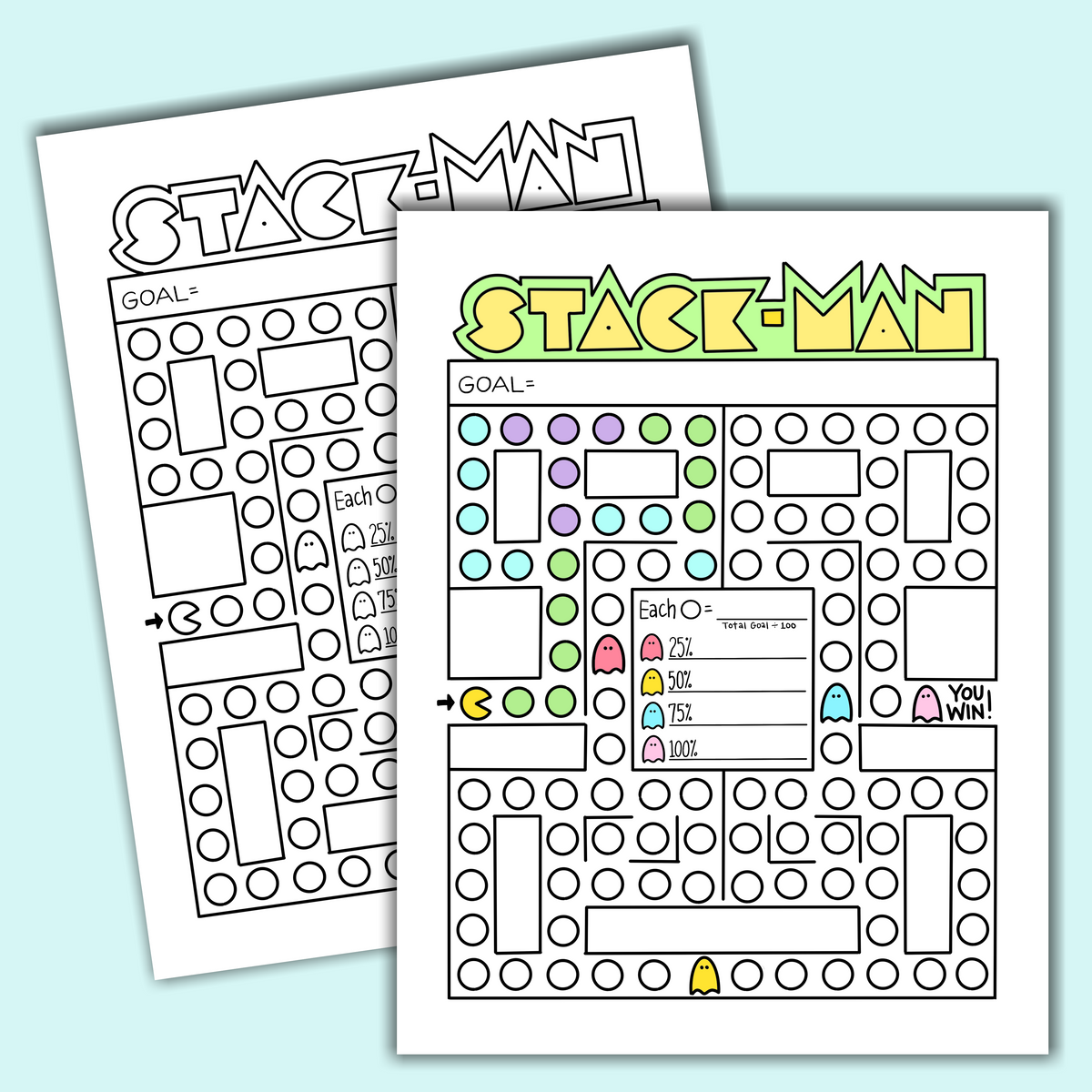Stack-Man Tracking Chart – Debt Free Charts